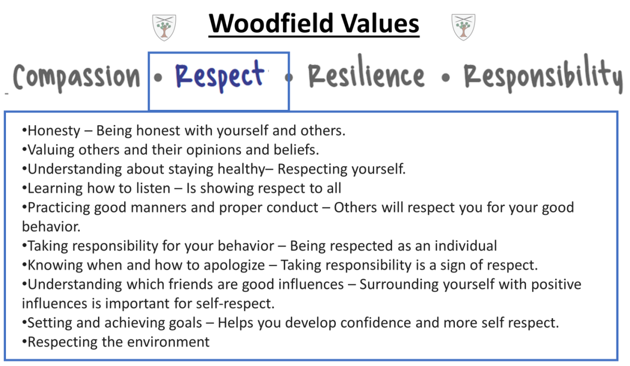 Values & Ethos | Woodfield Academy